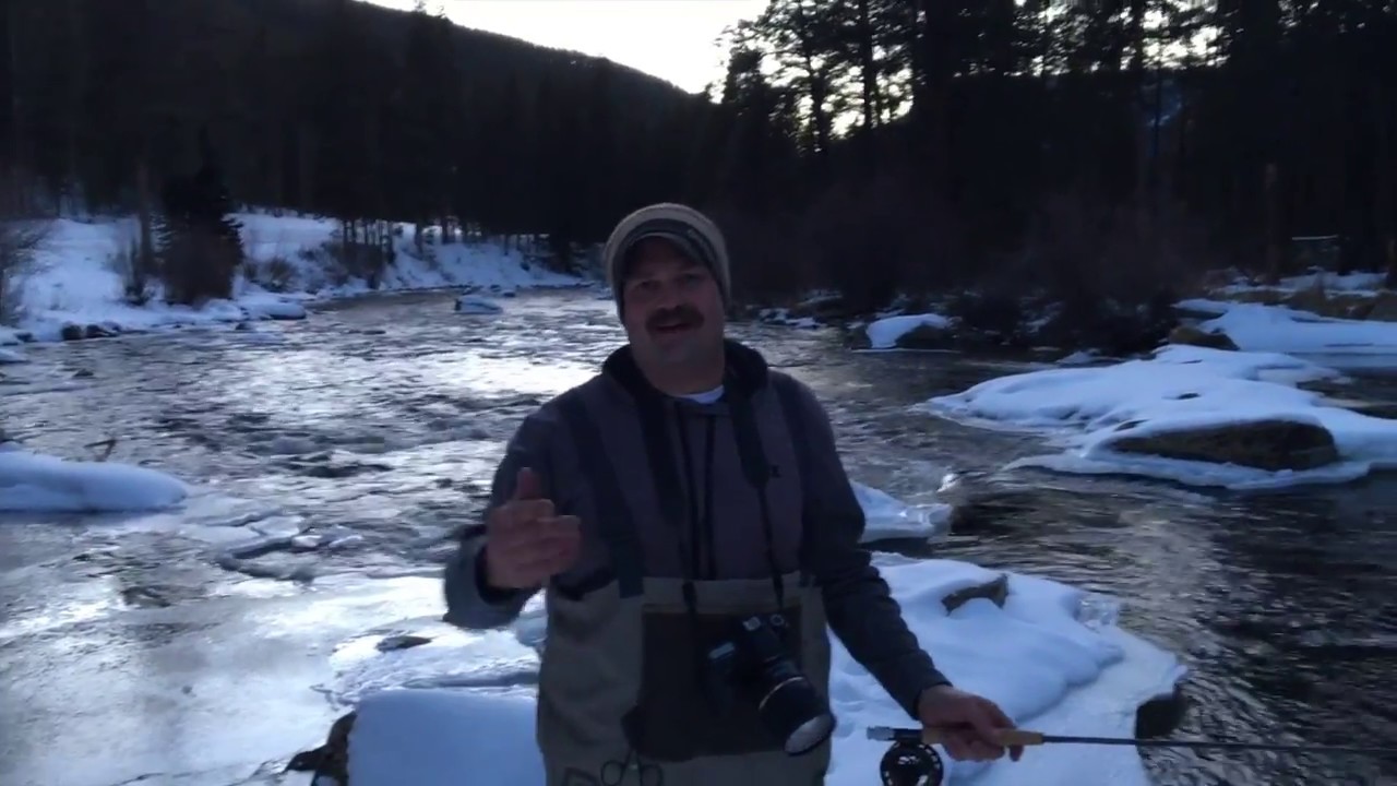Flyfishing the Taylor River in January - YouTube