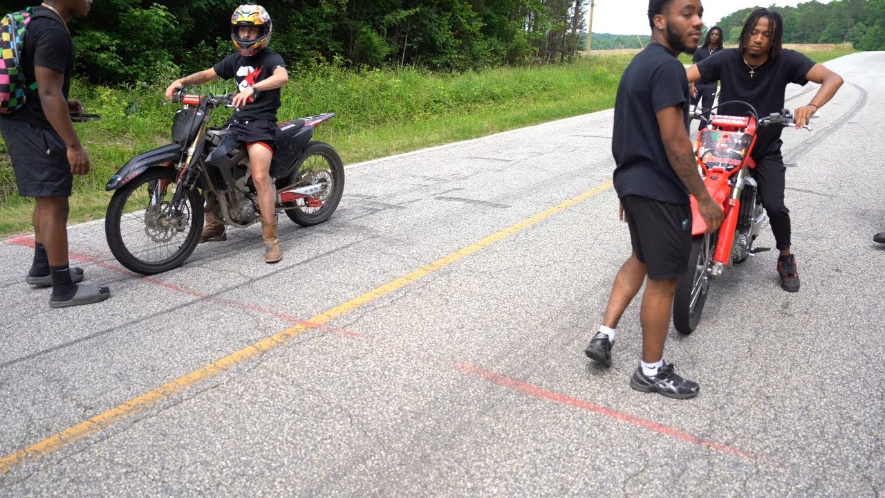 Drag racing dirtbikes *rookie rider first race* - YouTube