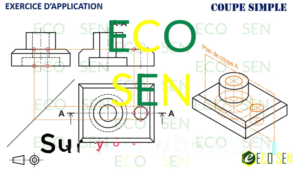 Coupe simple : Exercice d'application - YouTube