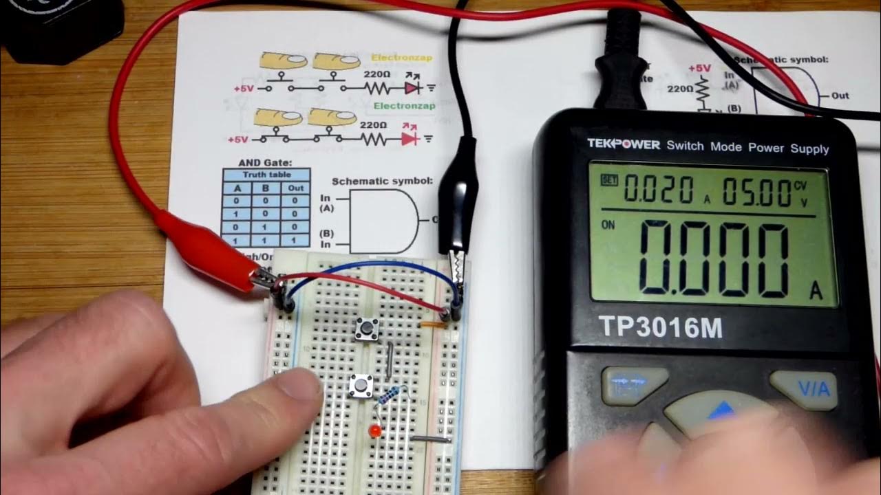 Switch Based AND Logic Gate Demo Circuit By Electronzap - YouTube