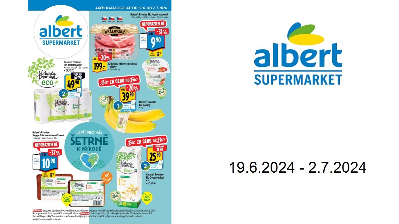 Leták Albert Supermarket (CZ) - 19.6.2024 - 2.7.2024 - YouTube