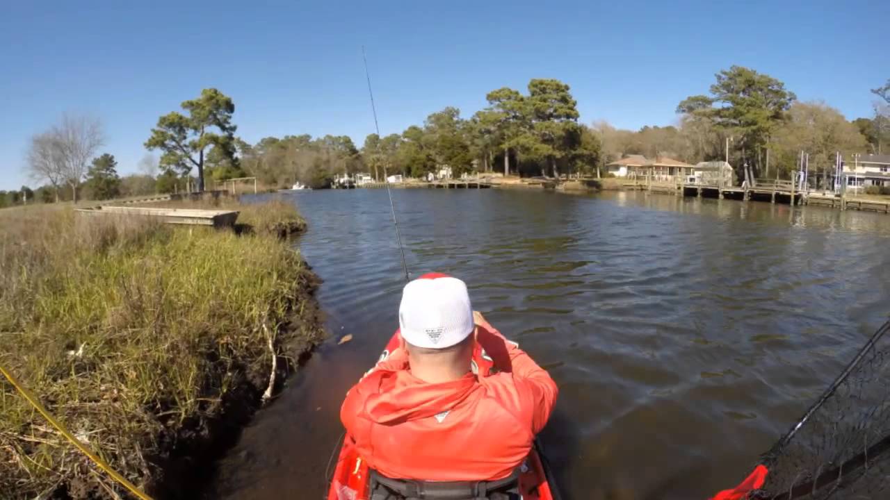 Hobie Kayak fishing with Jonas, Bill and Josh Emer Bogue sound Emerald ...
