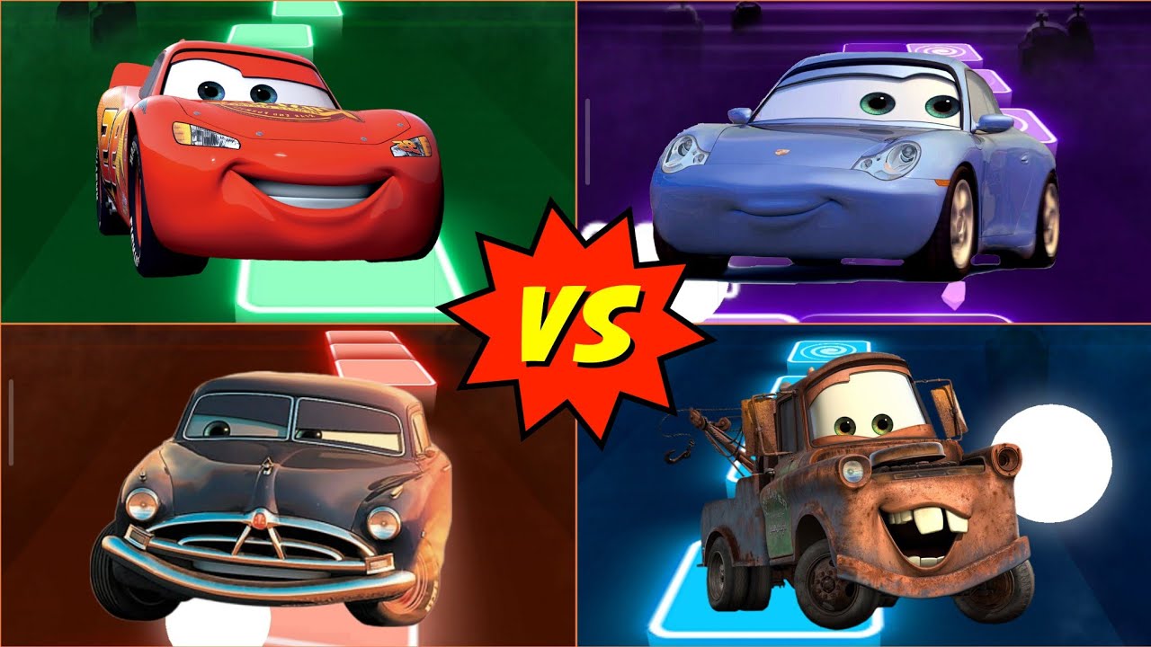 Lightning McQueen 🆚 Sally Carrera 🆚 Doc Hudson 🆚 Tow Mater | Tiles Hop ...