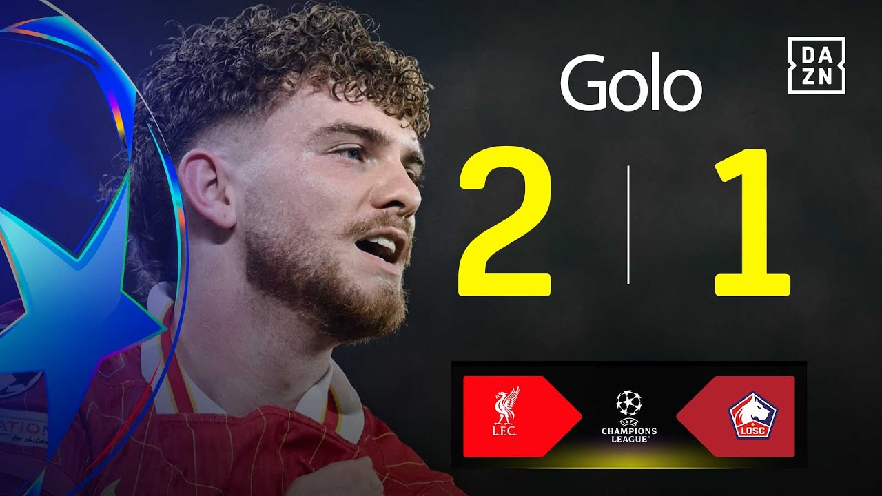 Golo de Elliot | Liverpool 2-1 Lille | Champions League 24/25 - YouTube
