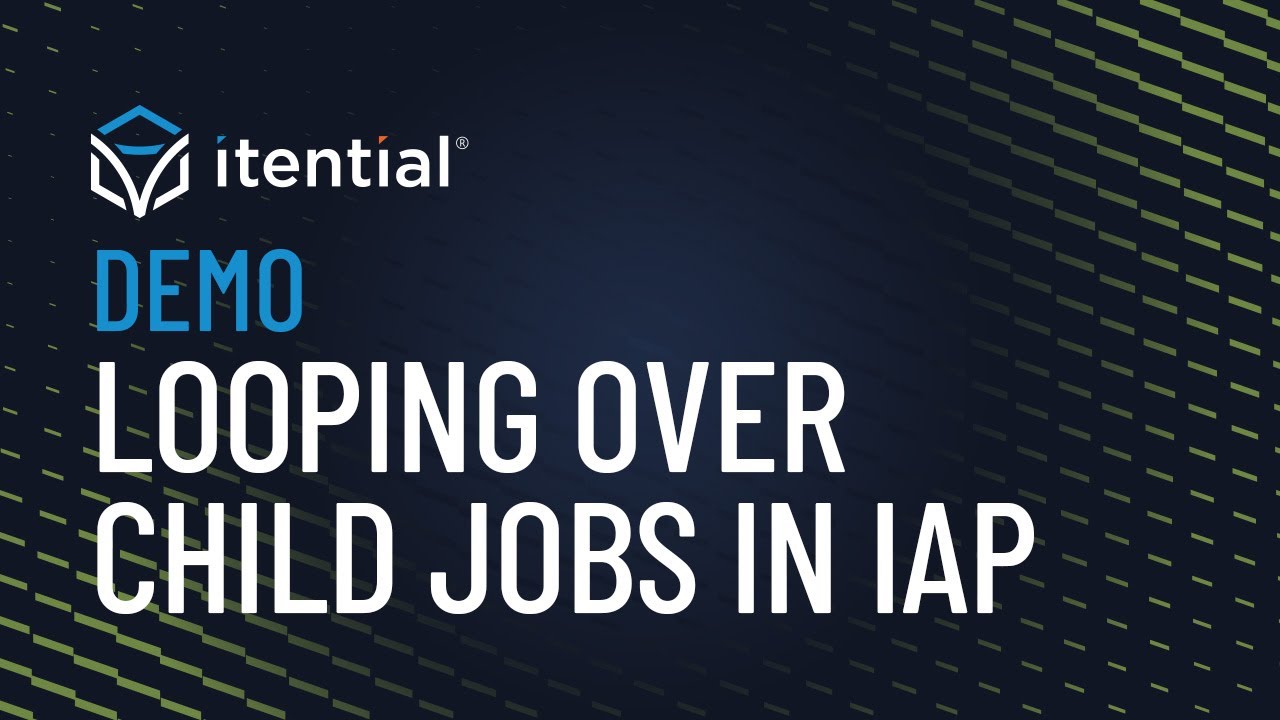 How to Loop Child Jobs in an Itential Automation Workflow - YouTube