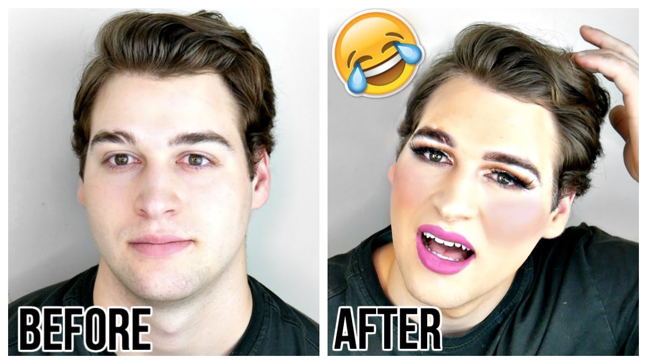GIRLFRIEND DOES BOYFRIENDS MAKEUP! - YouTube
