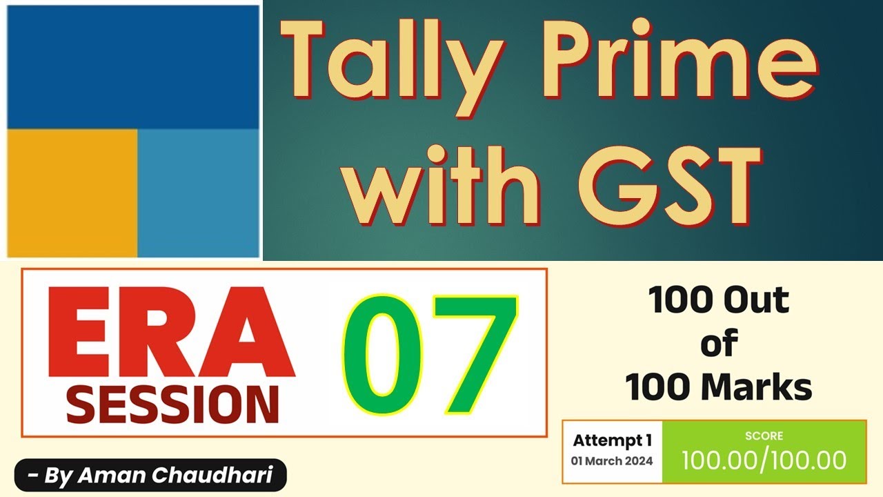 Tally Prime with GST Era Session 7 || Tally Era || Take a Challenge ...