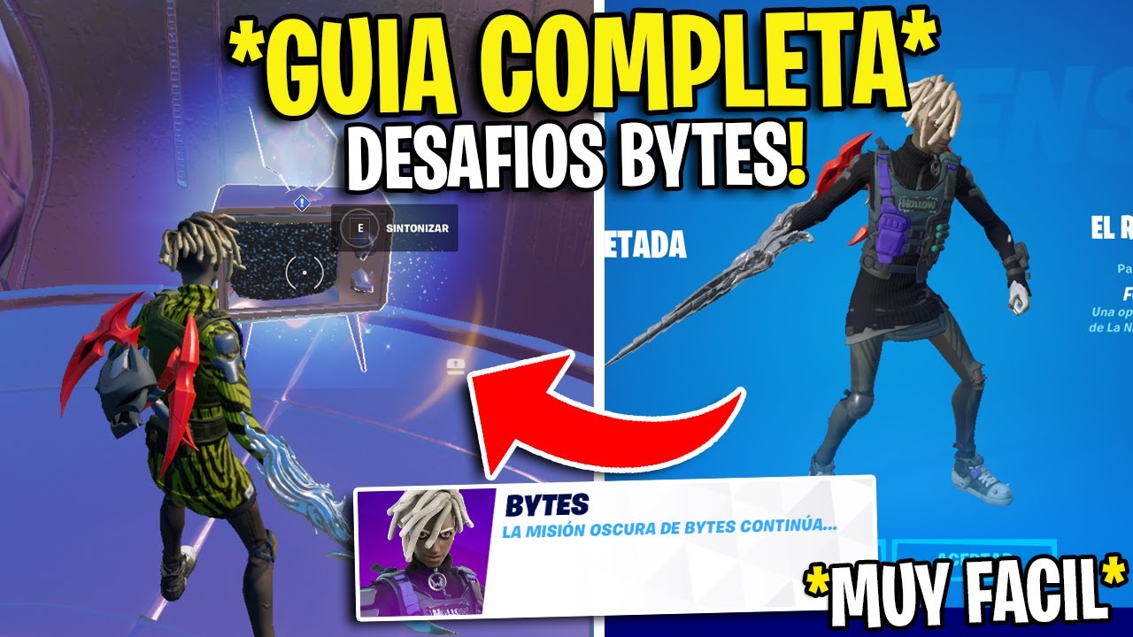 COMO COMPLETAR TODAS LAS MISIONES DE BYTES EN FORTNITE 😱 COMO HACER LAS ...