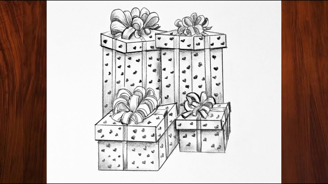 How To Draw Christmas Presents 🎁 | Christmas Drawing | Easy Drawings ...