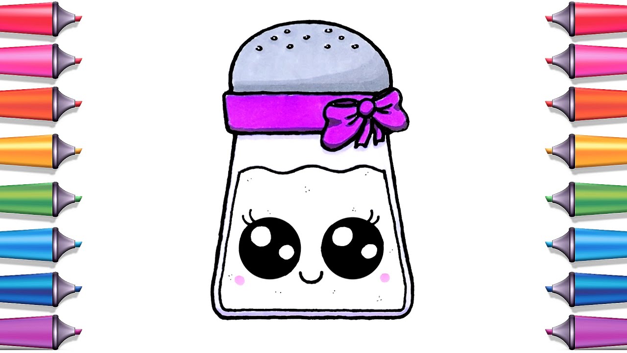 How to draw a cute salt shaker step by step - YouTube