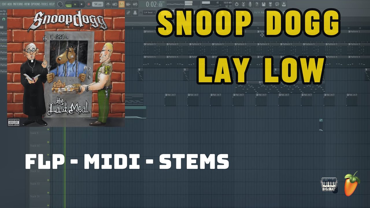 Snoop Dogg - Lay Low (FL Studio Remake) FLP + STEMS + MIDI - YouTube