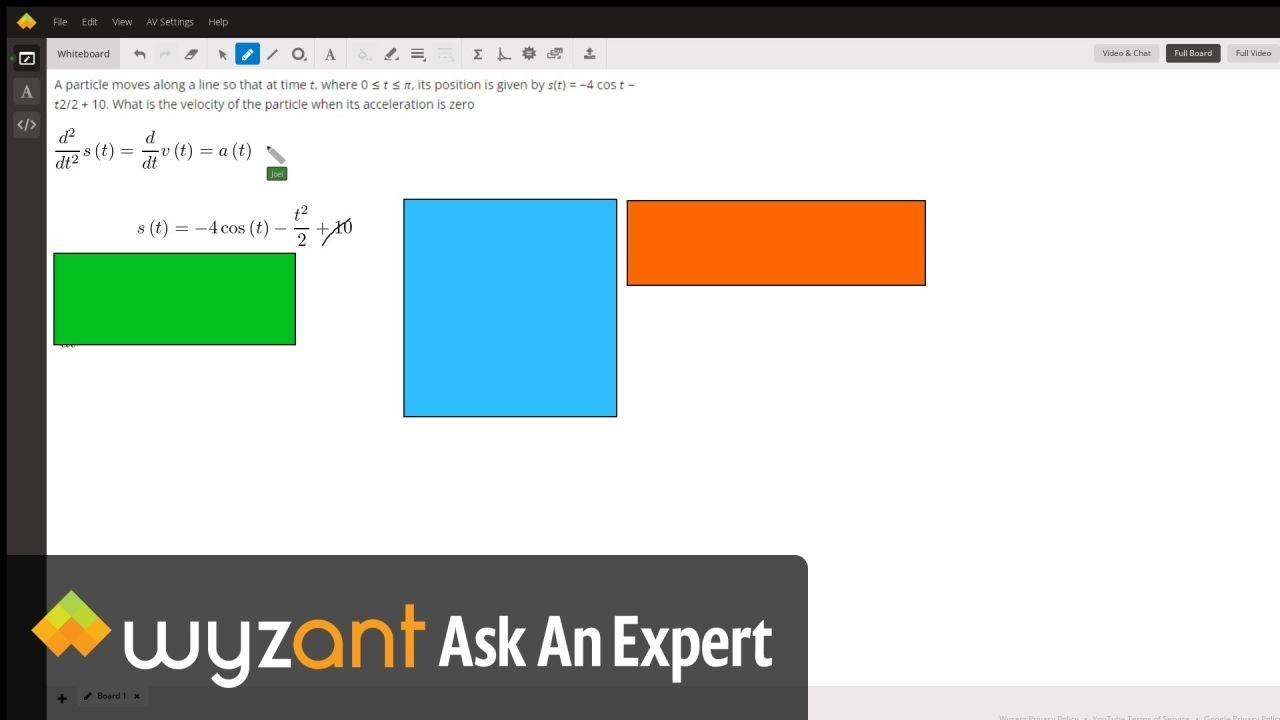 Finding the velocity of a particle when it's acceleration is zero ...