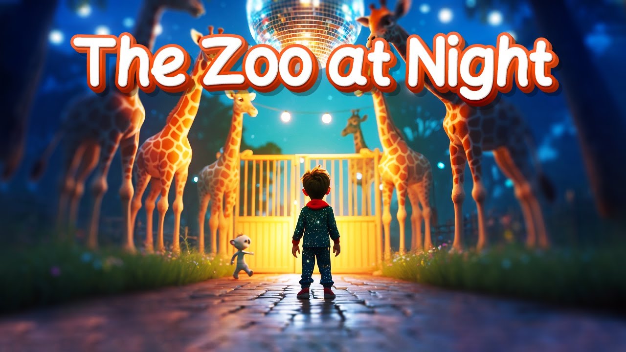 Kids Visit the Zoo at Night 🐯 | Glow-in-the-Dark Animal Fun! - YouTube