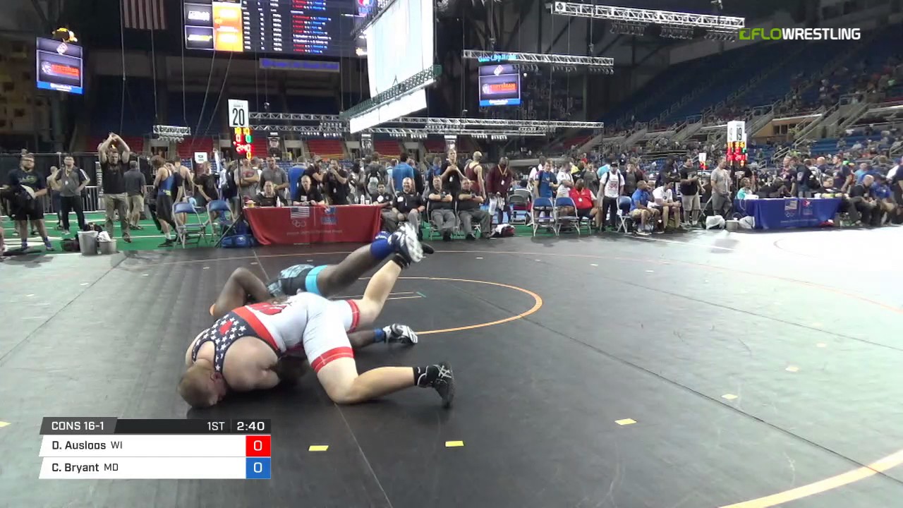 Junior FS 285 Cons 16-1 - Daniel Ausloos (WI) vs. Christian Bryant (MD ...