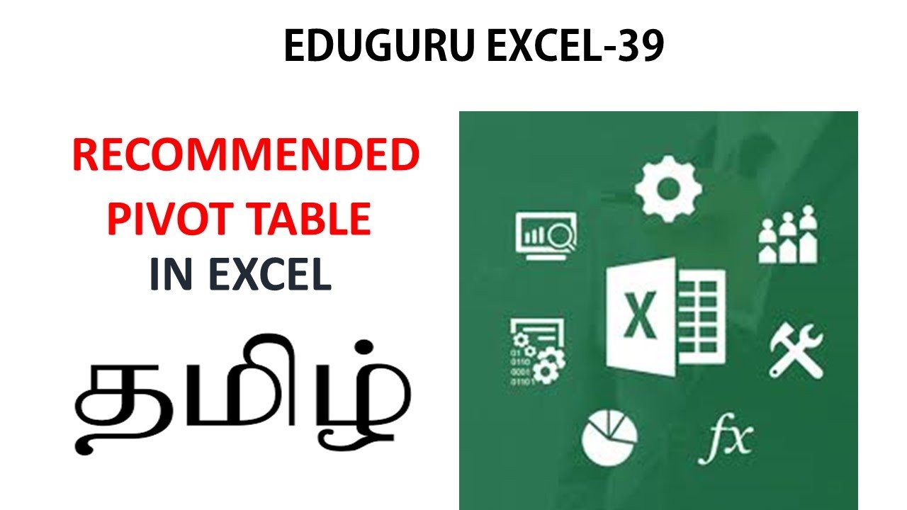 Recommended Pivot table -Explained -(EDUGURU EXCEL - 39) - YouTube