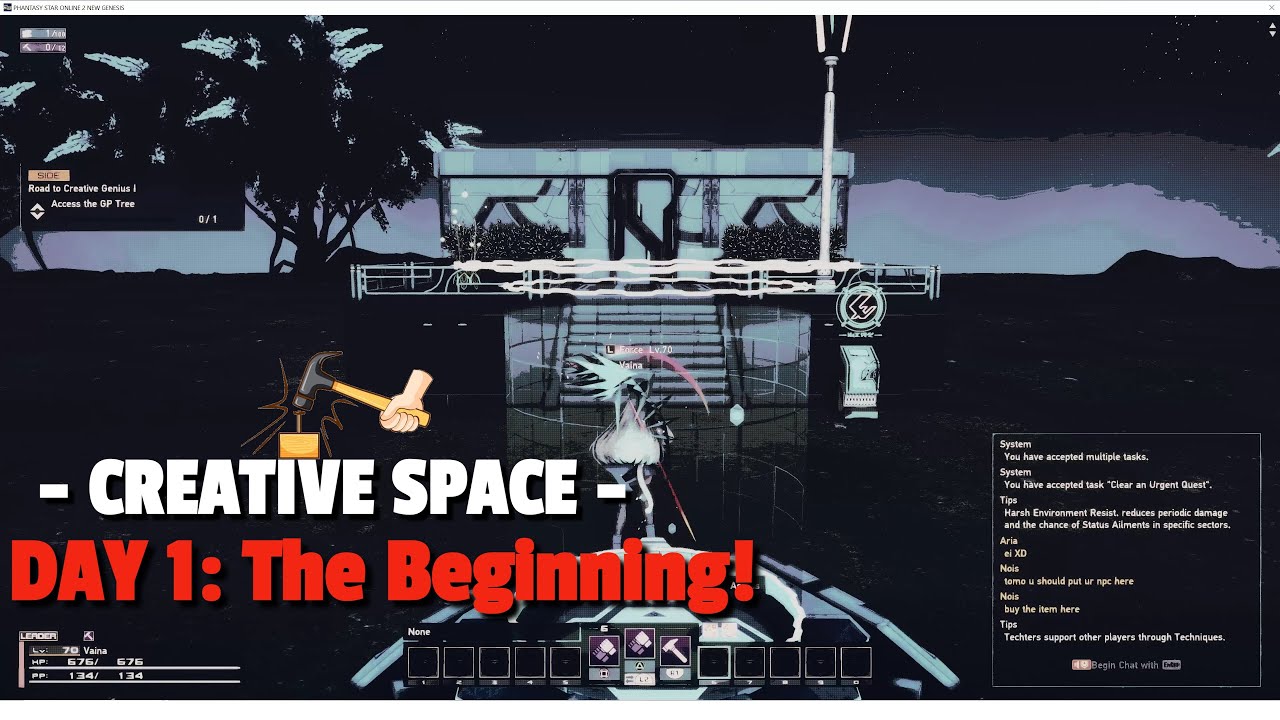 [PSO2:NGS] Creative Space - Day 1 Preparations!! - YouTube