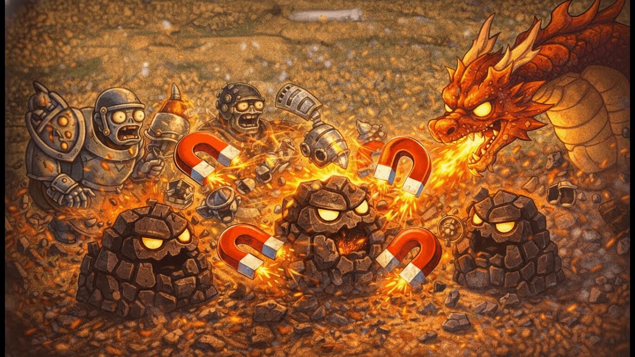 Phòng Thủ Toàn HẮC TẢNG + Anh Long 🧲 Zombie Sắt KHÔNG CÓ CỬA! | PVZ RH ...