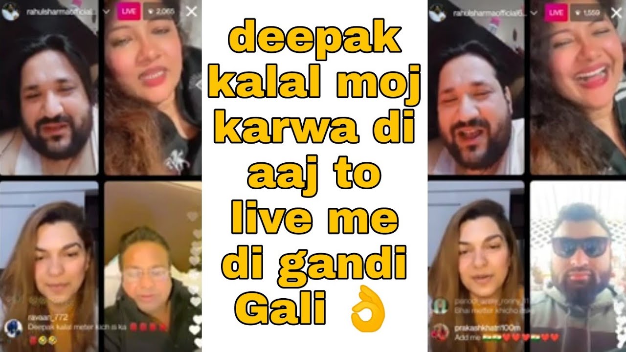 Panodi,Rahul and sherni live with Afghani tik tok star latest live ...