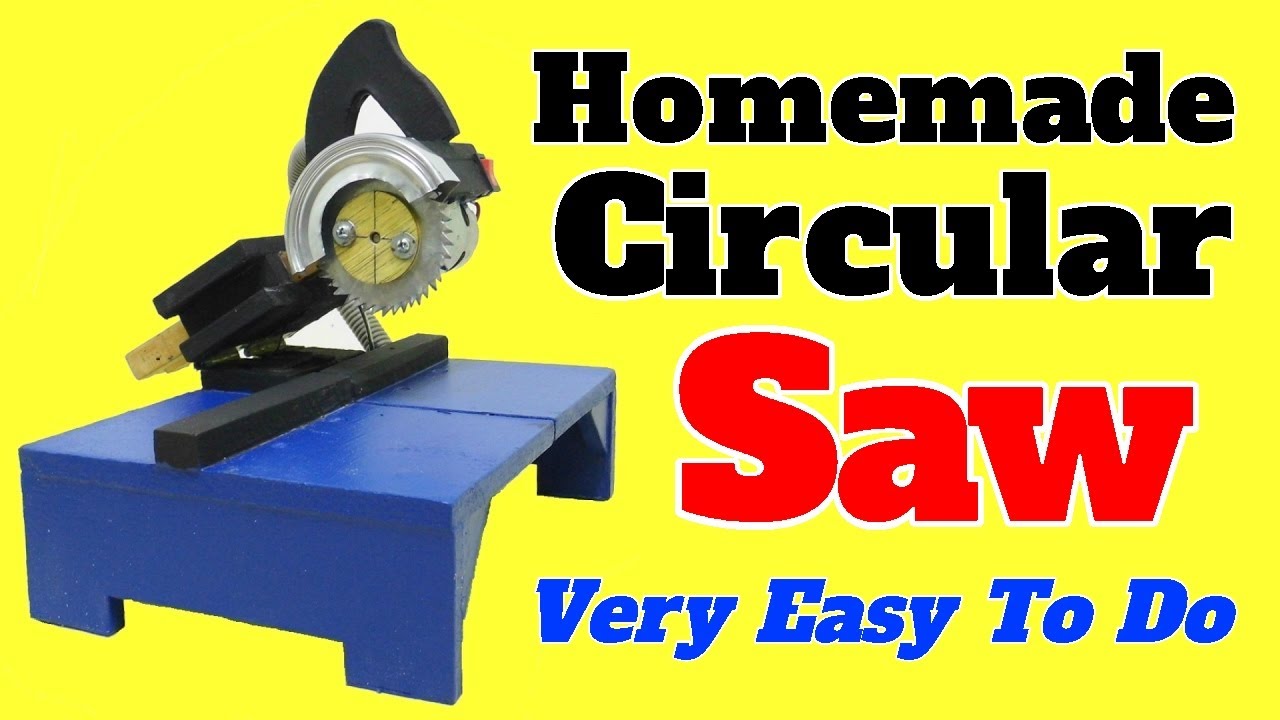How to make HOMEMADE ELECTRIC MINI CIRCULAR SAW Easy to Cut Wood 2024 ...