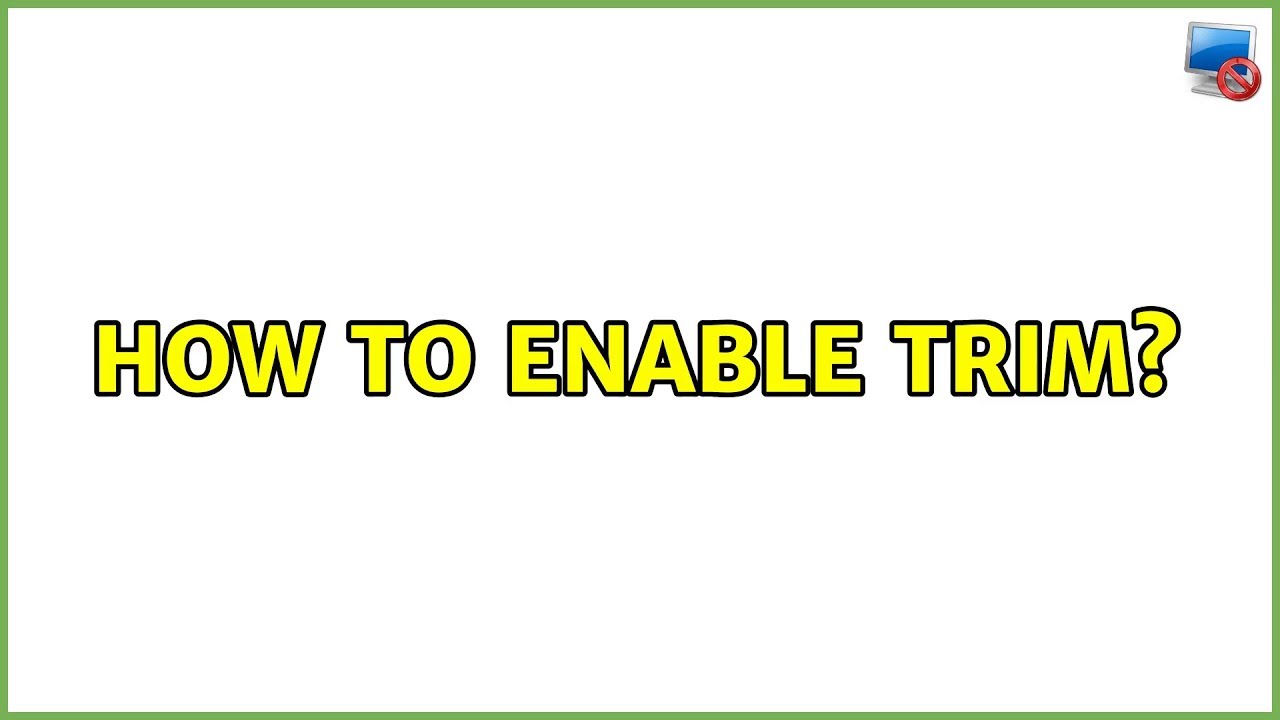 Ubuntu: How to enable TRIM? - YouTube