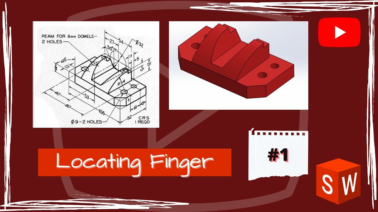 Solidworks Cad Practice | Locating Finger | #1 | @SolidworksCreator ...