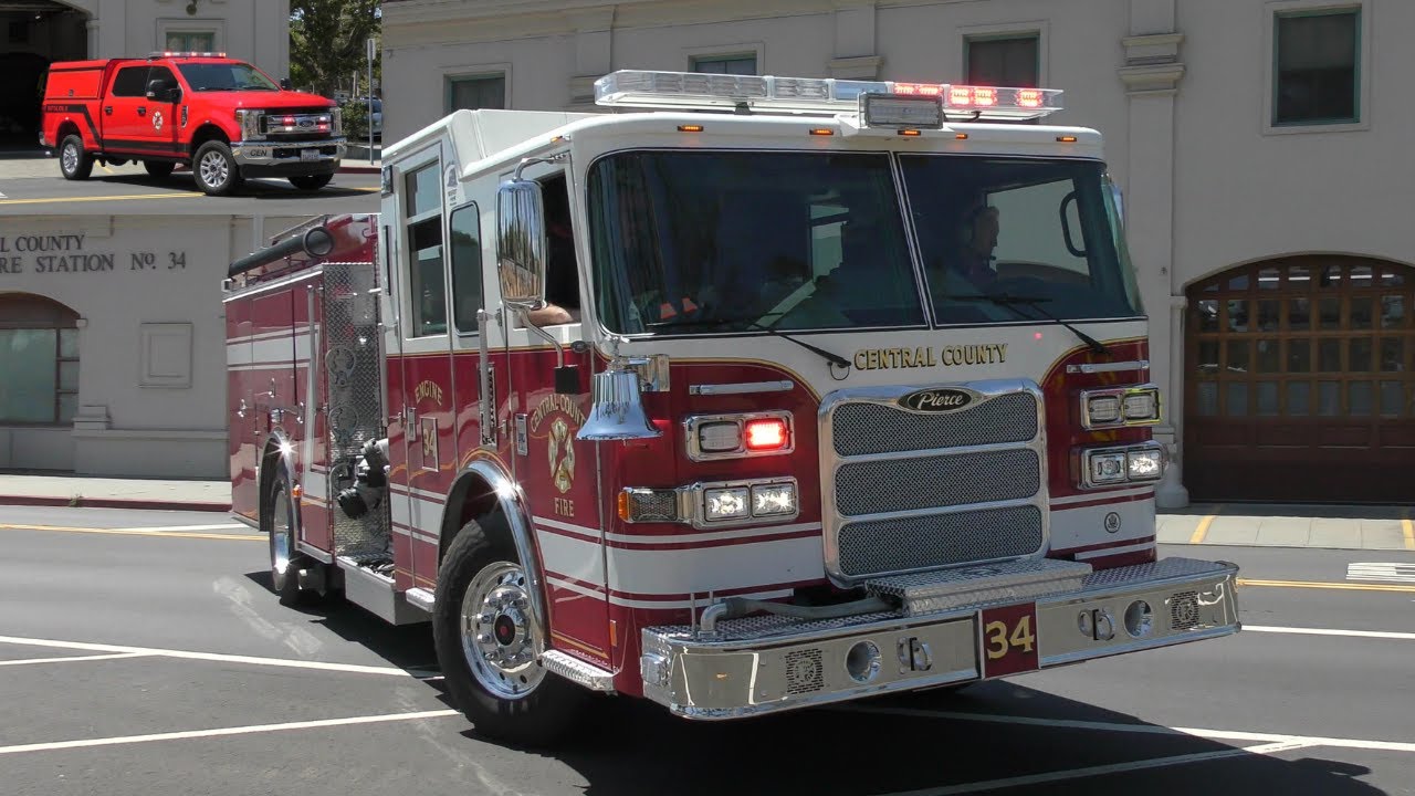 Central County Fire Dept. NEW Engine 34 & Battalion 8 Responding - YouTube