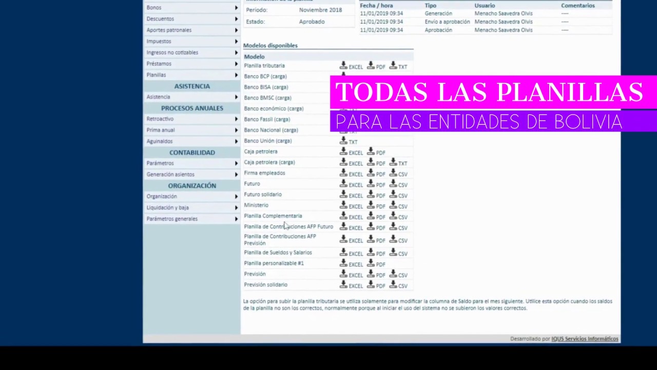 Planillas mensuales - YouTube