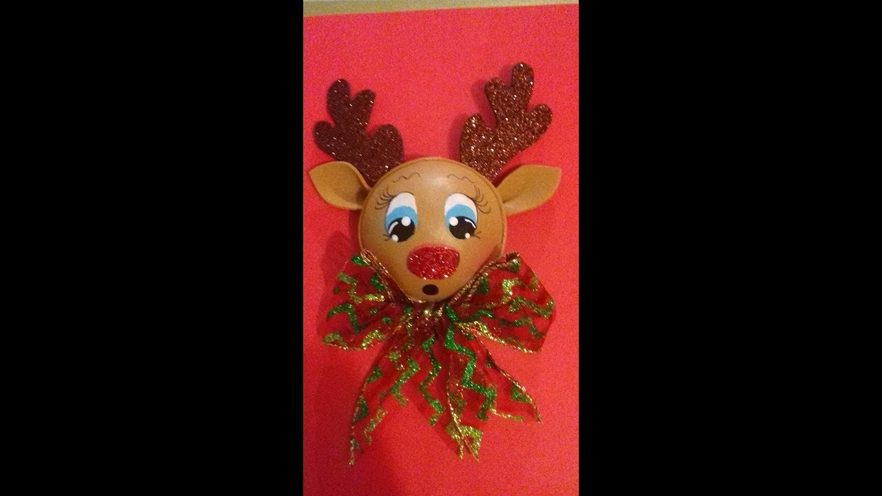 esfera navideña de reno - YouTube