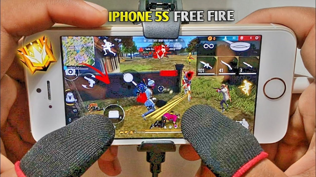 Iphone 5s Free Fire Gameplay ⚙️Settings Free Fire max HUD+DPI+ MACRO 1 ...
