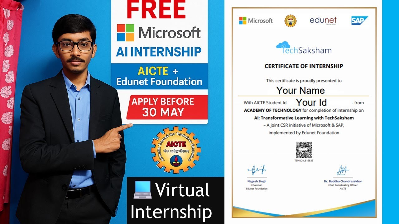100% Free Microsoft AI Azure Internship🔥 | AICTE Approved | June 2025 ...