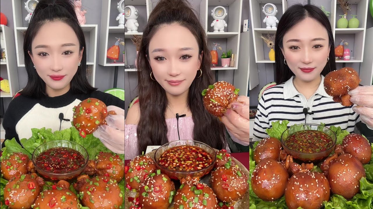 ASMR MUKBANG Spicy Sheep Brain |Eating Sounds | delicious food - YouTube