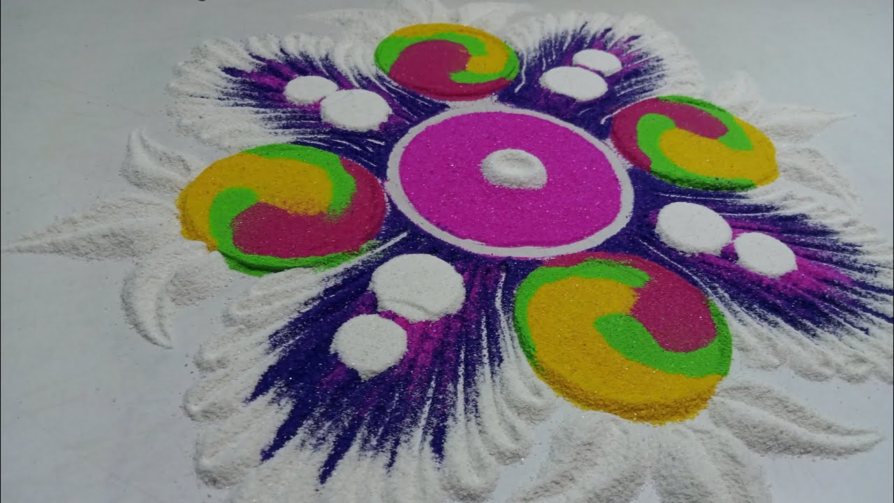 Diwali special rangoli design l Rangoli navratri l Dasara rangoli l ...