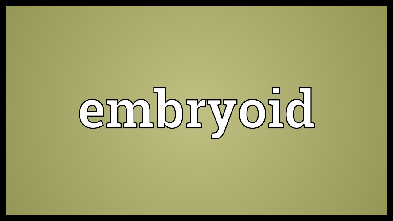 Embryoid Meaning - YouTube