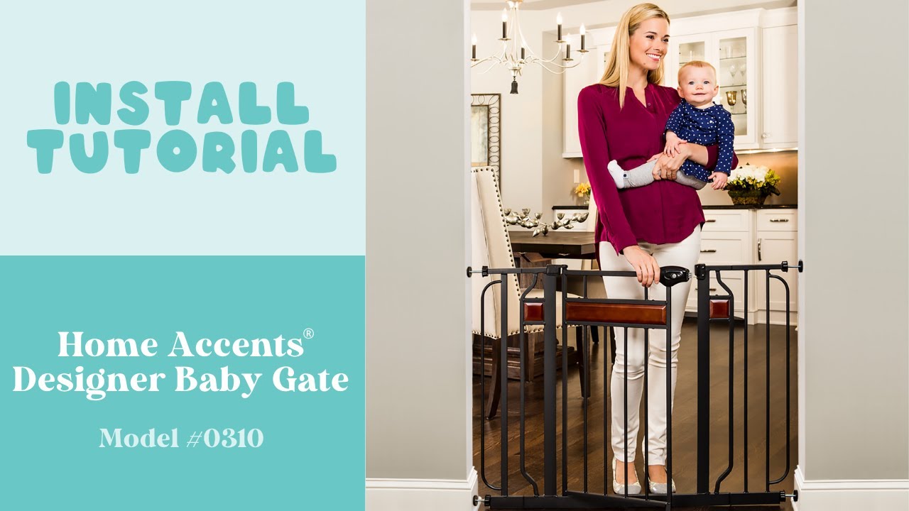 Home Accents® Designer Baby Gate | Install Tutorial - YouTube