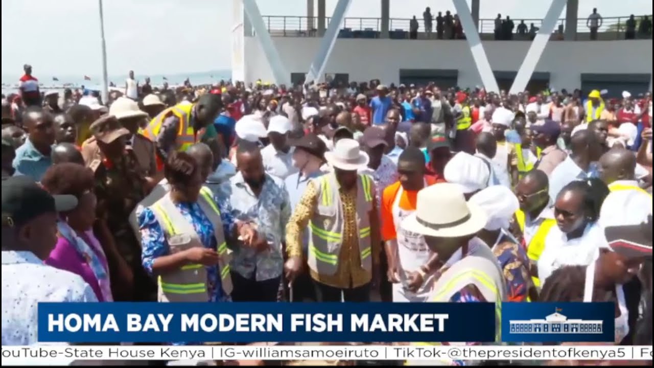 LIVE: Ruto and Raila inspect Homa Bay Modern Fish Market - YouTube