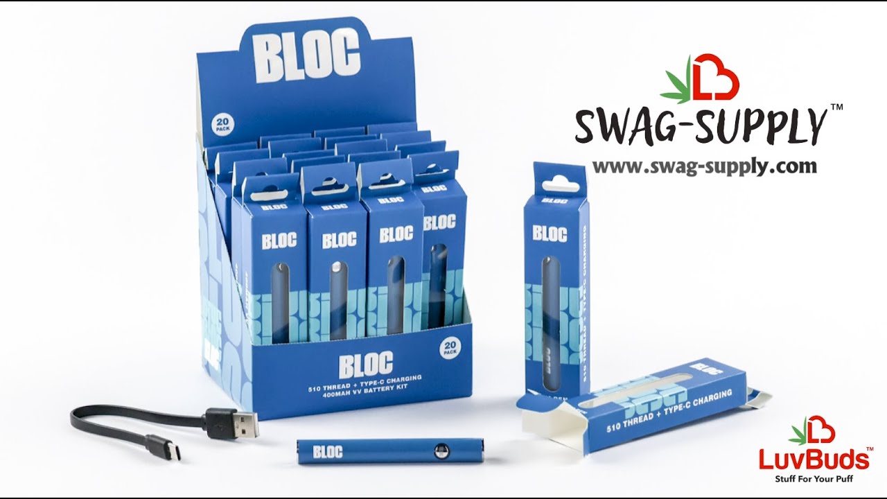 LuvBuds 510 Threaded Battery + Fully Custom Packaging with Swag-Supply ...