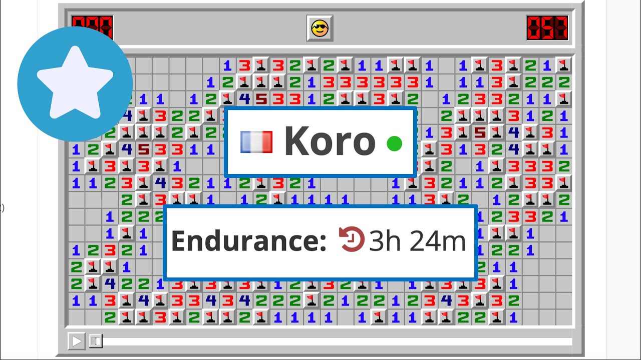 Minesweeper Online - Koro finished Expert Endurance in 3 hours and 24 ...
