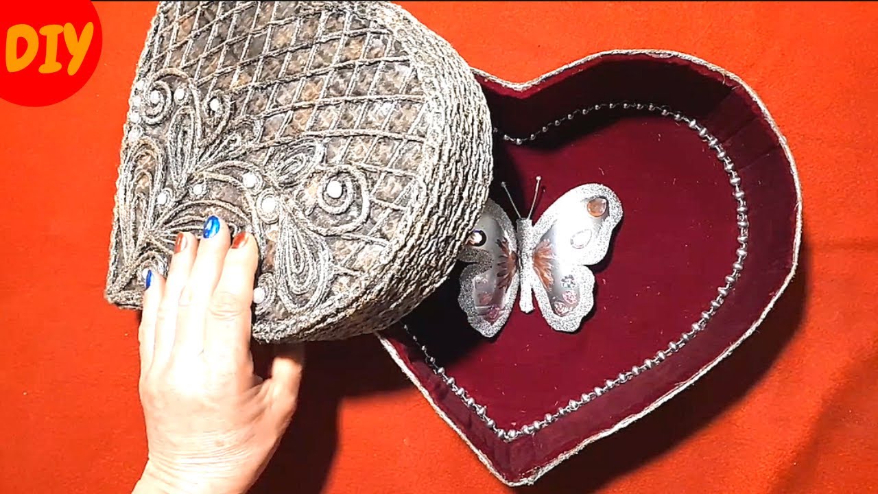 FAST LEARN how to make a DIY gift box |💕Heart Shaped Gift Box with ...