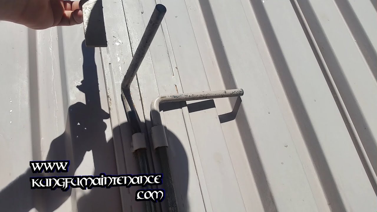 Bent Dumpster Gate Steel Drop Rod Drop Pin Cane Bolt Drop Bolt Anchor ...