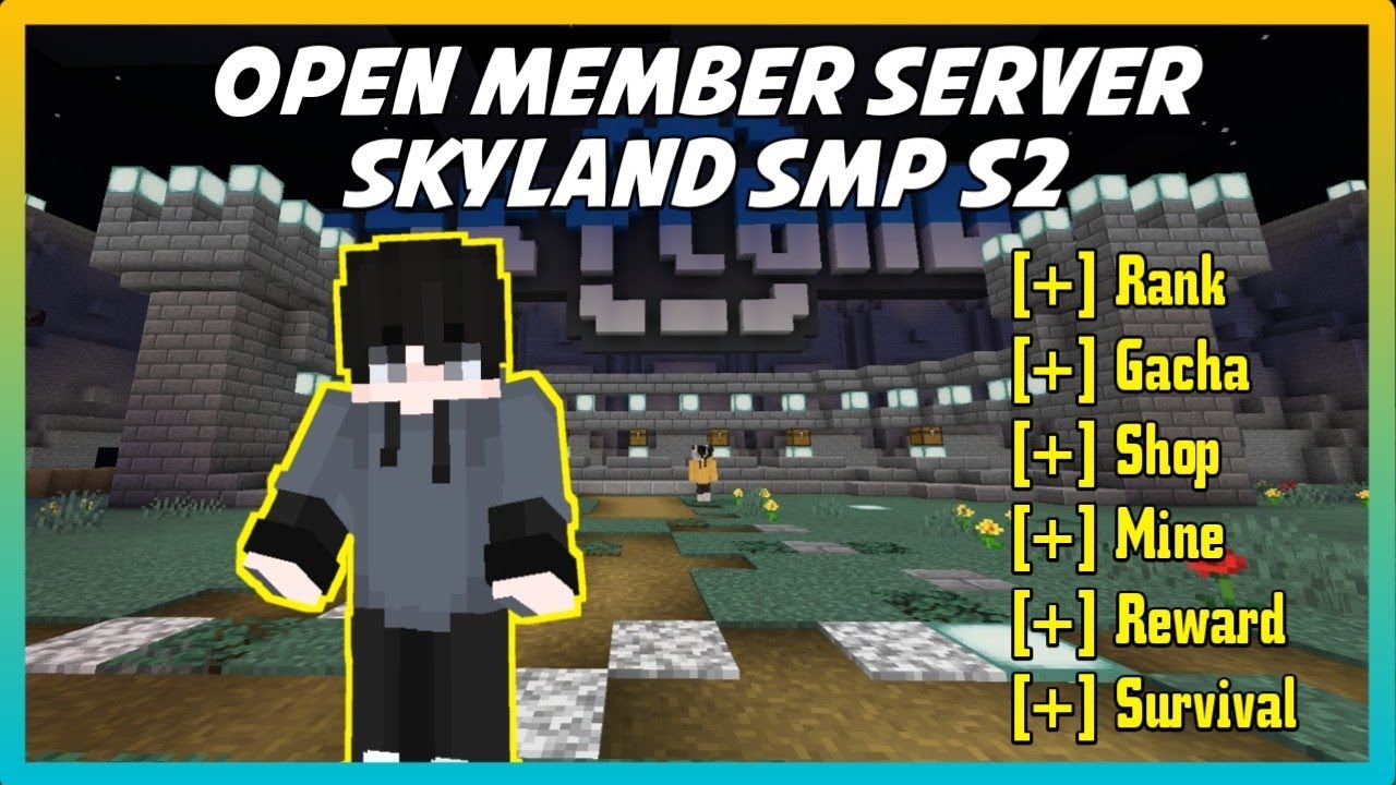 Open Member Server Mcpe | Skyland SMP S2 | Minecraft 1.19.30 - YouTube