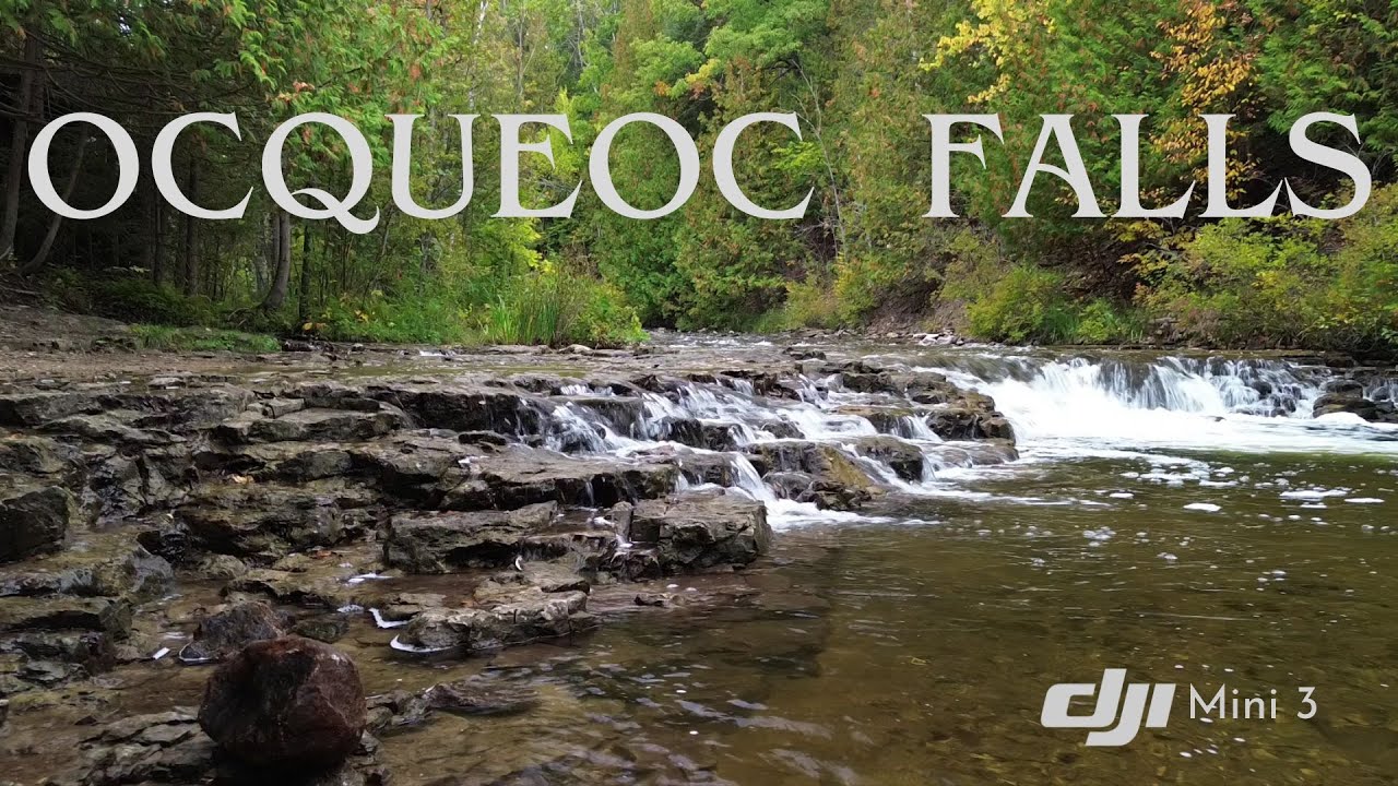 Ocqueoc Falls, Michigan - DJI Mini 3 Cinematic Video - YouTube