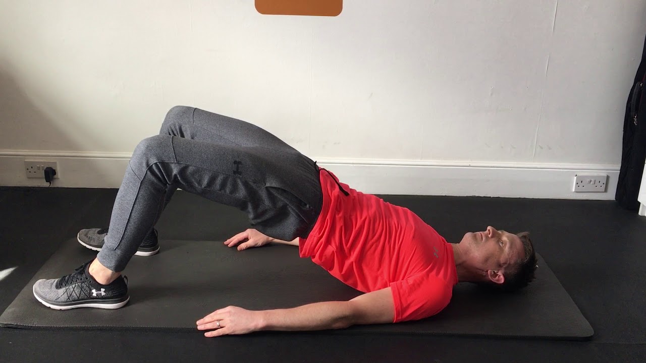 Double leg glute bridge - YouTube