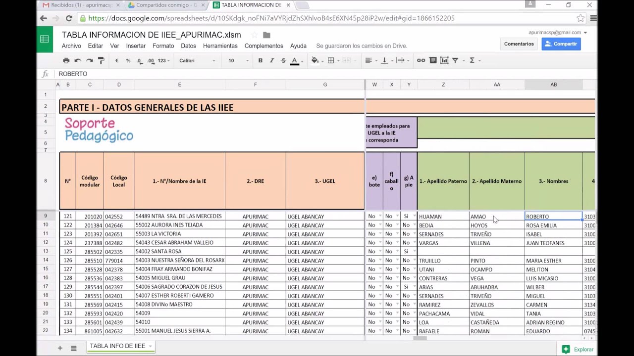 TUTORIAL DE LA TABLA DE INFORMACION IIEE - YouTube