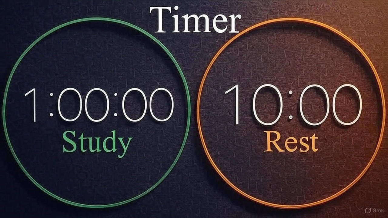 Study Timer | ️Study ASMR📚|🔥Focus Sound🔥|🎹Piano Sound🎼| Study Timer⌚| 10 Hours of Studying/Focus ...