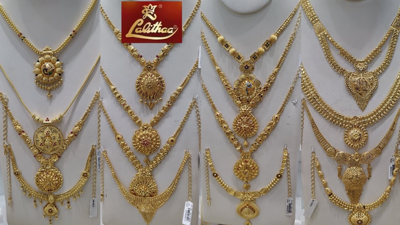 Lalithaa Jewellery 3 Savaran Necklace Designs Coimbatore, Bombay ...