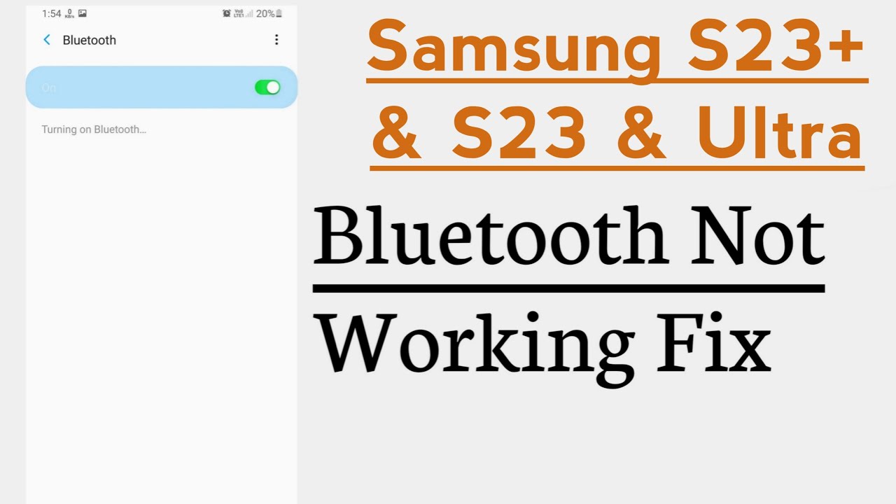 Samsung S23, S23 S23 Ultra Bluetooth Not Working Problem Solve - YouTube