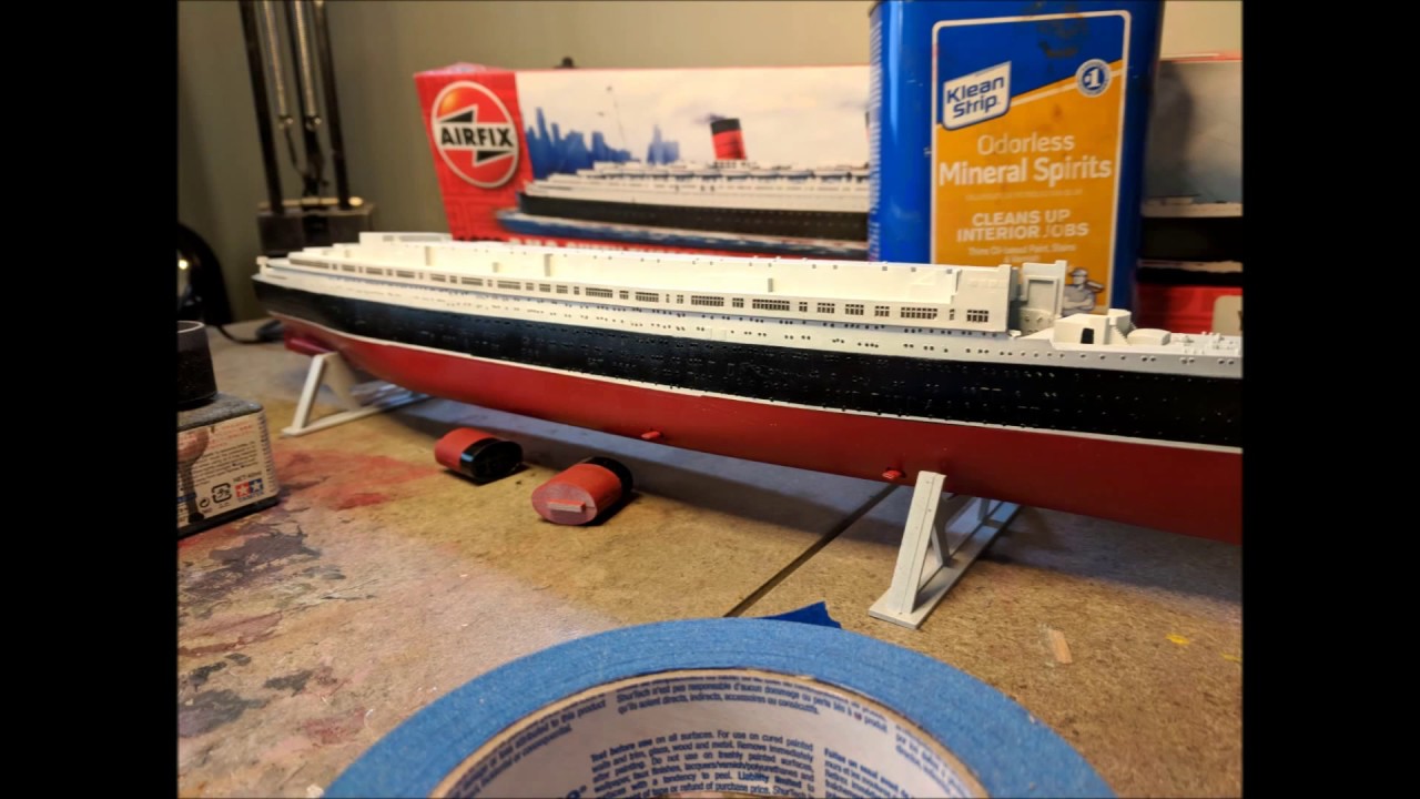 Photos part 3 1 600 Airfix Queen Elizabeth using panel line accent to ...