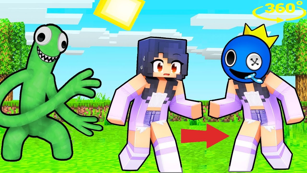 HOW APHMAU Became One of RAINBOW FRIENDS in Minecraft 360° - YouTube
