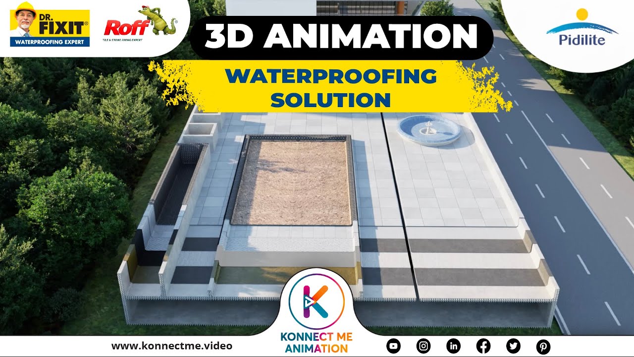 Pidilite Dr Fixit Waterproofing Solution | Podium 3D Animated Video ...