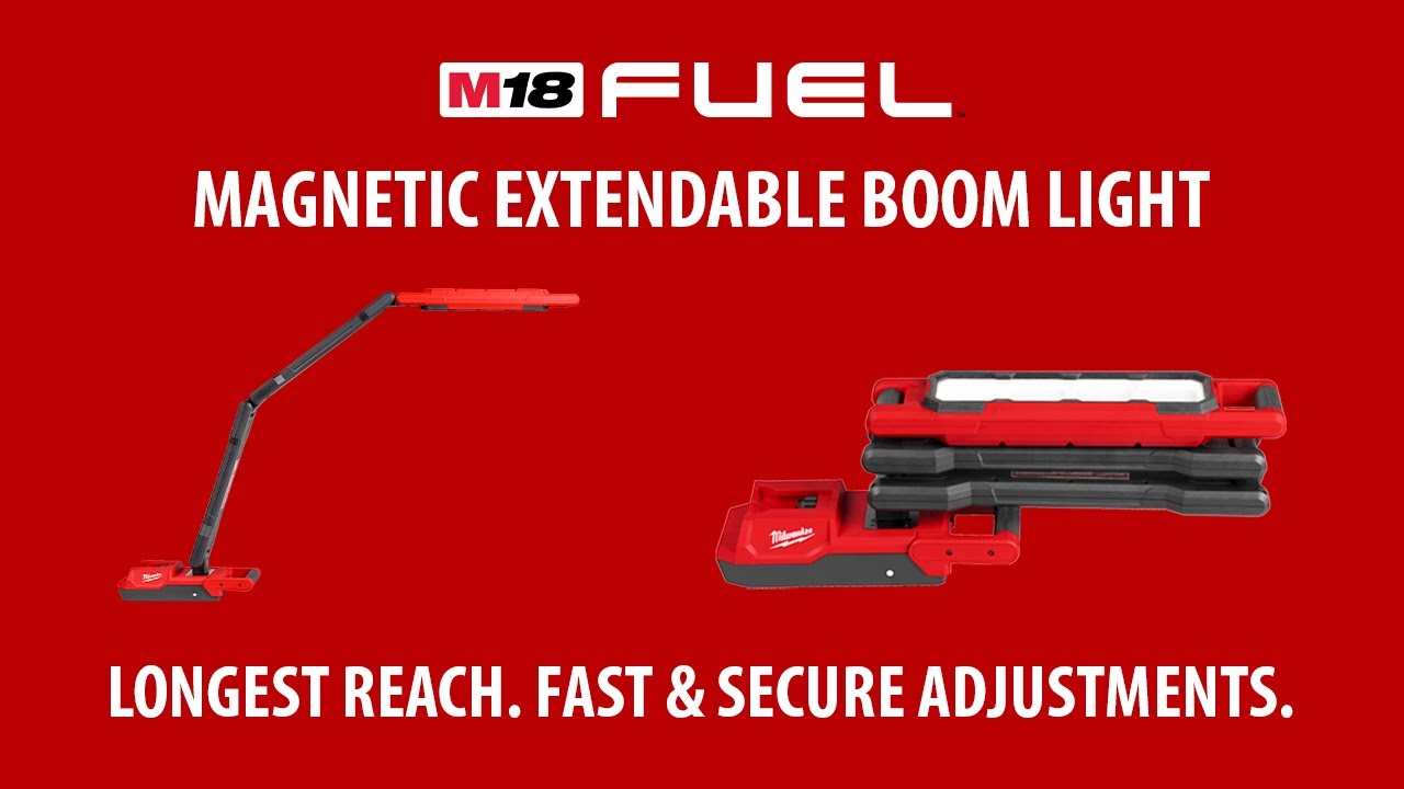 MILWAUKEE M18 Magnetic Extendable Boom Light - YouTube
